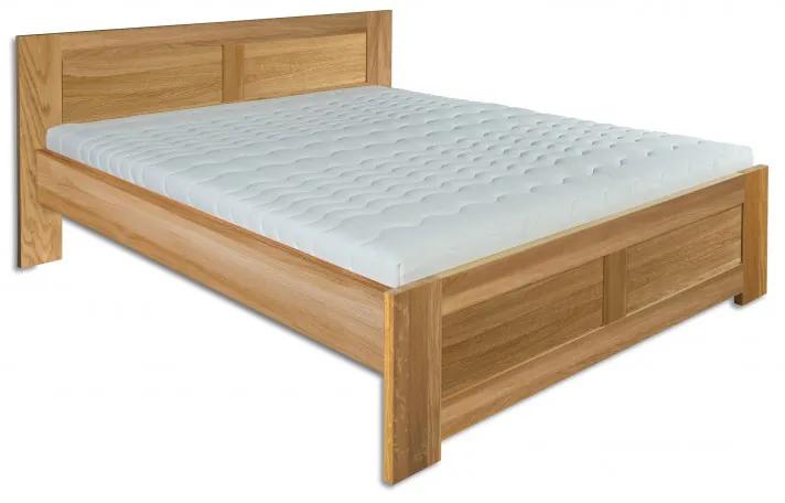 Drewmax LK212 200x200 cm dřevěná postel masiv dub dvojlůžko