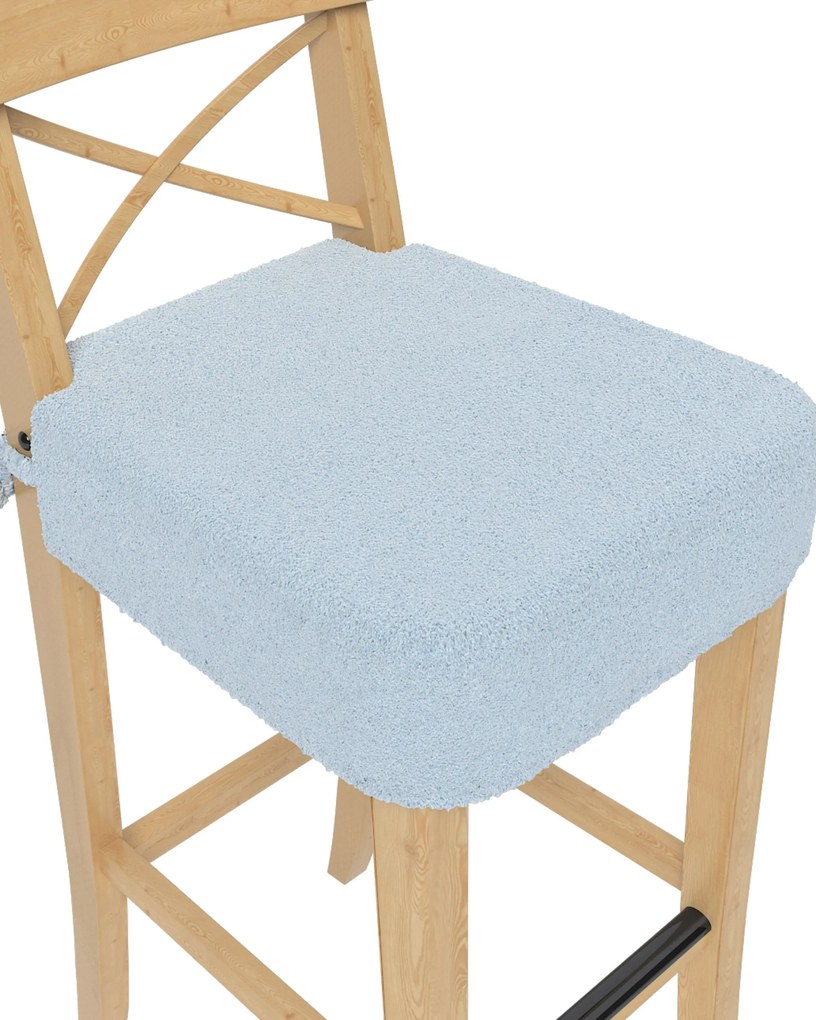 Sedák na židli IKEA Ingolf - barová barva modrá látka pletený vzor