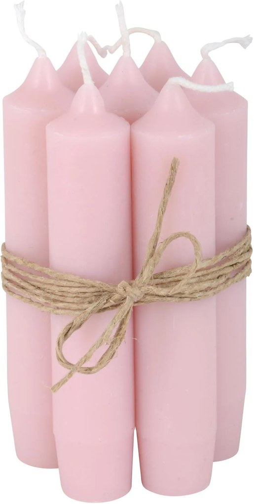 IB LAURSEN Svíčka Pink - 6 ks, růžová barva, vosk