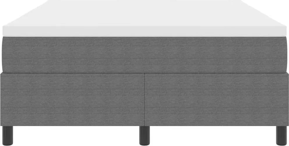 Postel s boxspringem Světle šedá a bílá 140 x 190 cm 3337462