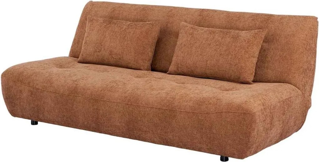 Designová rozkládací pohovka Litonya 200 cm rezavě-hnědá