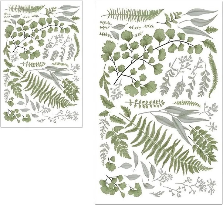 Zelené/krémové koupelnové předložky v sadě 2 ks 60x100 cm Floral – Mila Home