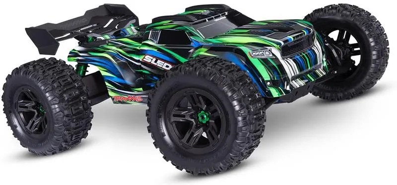Traxxas sledge 1:8 rtr zelený s belted pneu