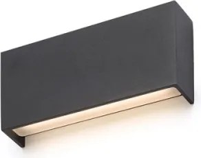 Svítidlo RENDL TORINO nástěnné černá 230V LED 2x5W IP54 3000K R12574