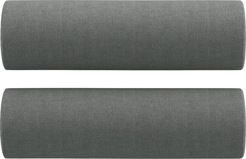 3dílná sedací souprava s polštáři tmavě šedá textil 3201259