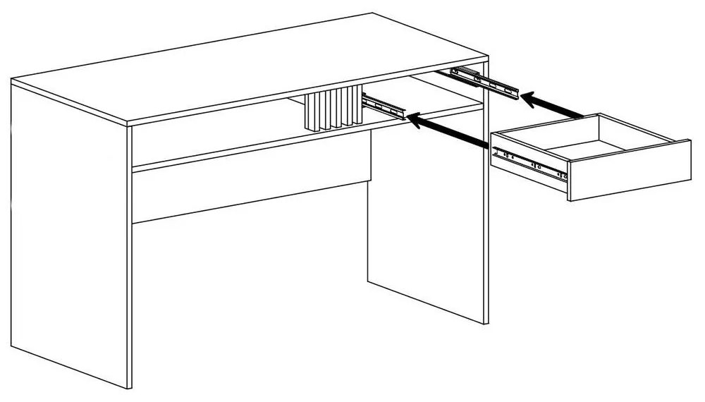ALLMO | psací stůl AL09 | 120 cm | dub estana/antracit