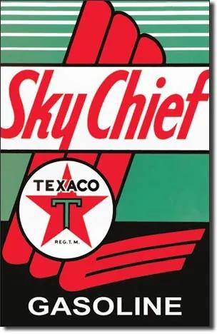 Plechová cedule Texaco - Sky Chief, 32 x 41 cm