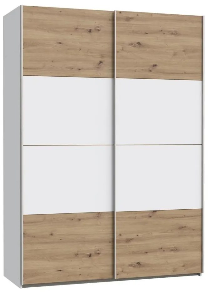 Šatní skříň KARO 150x210 cm bílá/dub artisan SHMS72413-M576