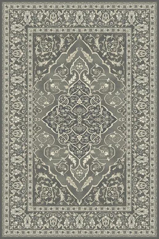 Kusový koberec vlněný Agnella Isfahan Leyla Grafit Šedý Rozměr: 133x180 cm