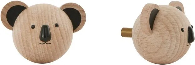 Nástěnný háček z bukového dřeva v přírodní barvě Koala – OYOY Mini
