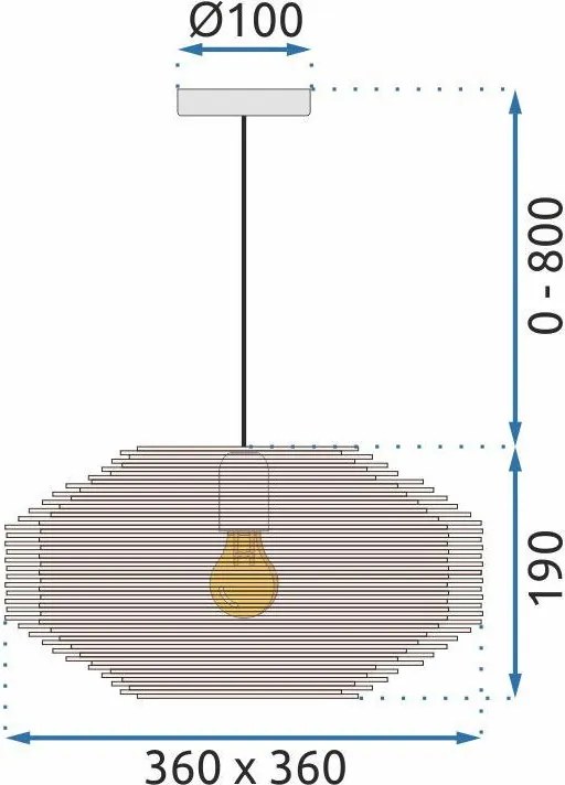 Toolight Toolight, bambusové závěsné svítidlo ve stylu BOHO NATURAL 1xE27 APP884-1CP, OSW-05244