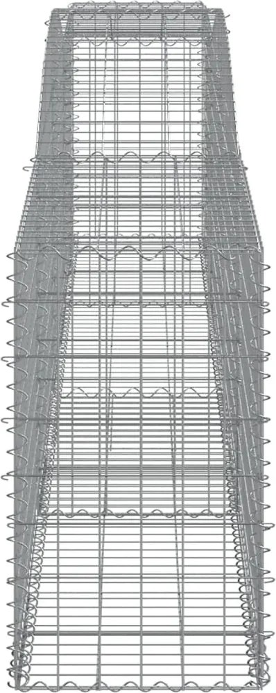 Klenuté gabionové koše 9 ks 400x50x80/100 cm pozinkované železo 3146990