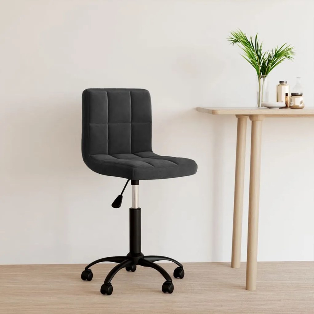334353 vidaXL Otočná kancelářská židle černá samet