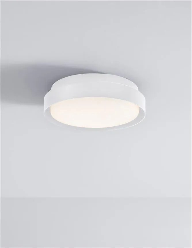 NV 9944602 Venkovní stropní svítidlo OLIVER bílý hliník akrylový difuzor LED 20W 3000K 100-240V 92st. IP65 - NOVA LUCE