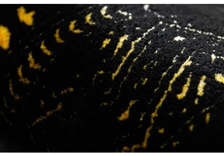 Dywany Luszczow Kusový koberec, Běhoun GLOSS moderni 408C 86 vzor rámu černý / zlato Rozměr koberce: 70 x 250 cm
