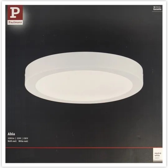 Paulmann 71021 - LED/22W Stropní svítidlo ABIA 230V bílá