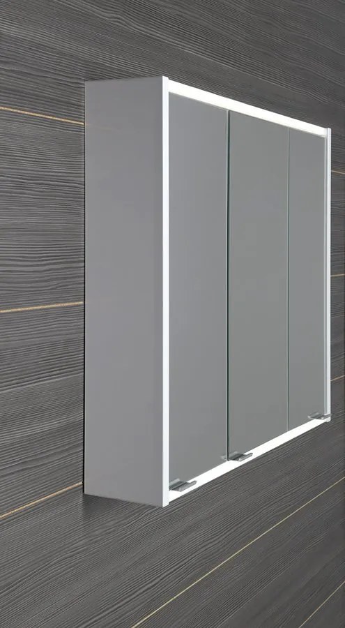 Sapho Sapho, BATU zrcadlová galerka 80x71x15 cm, 2x LED osvětlení, bílá, 1141131
