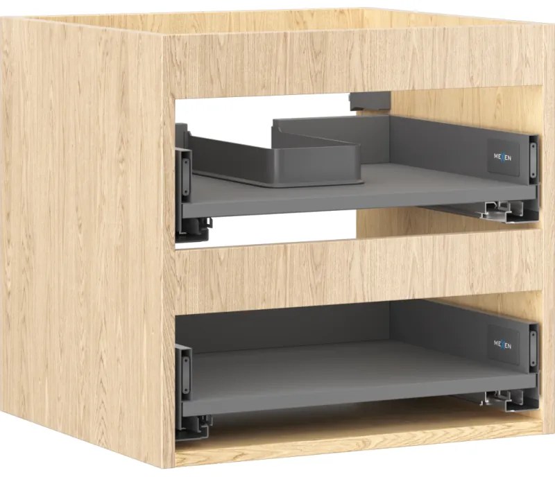Mexen Box-A korpus skříňky pod umyvadlo 50 cm, 2 zásuvky, dub - 91AX0-0500-470-2-81