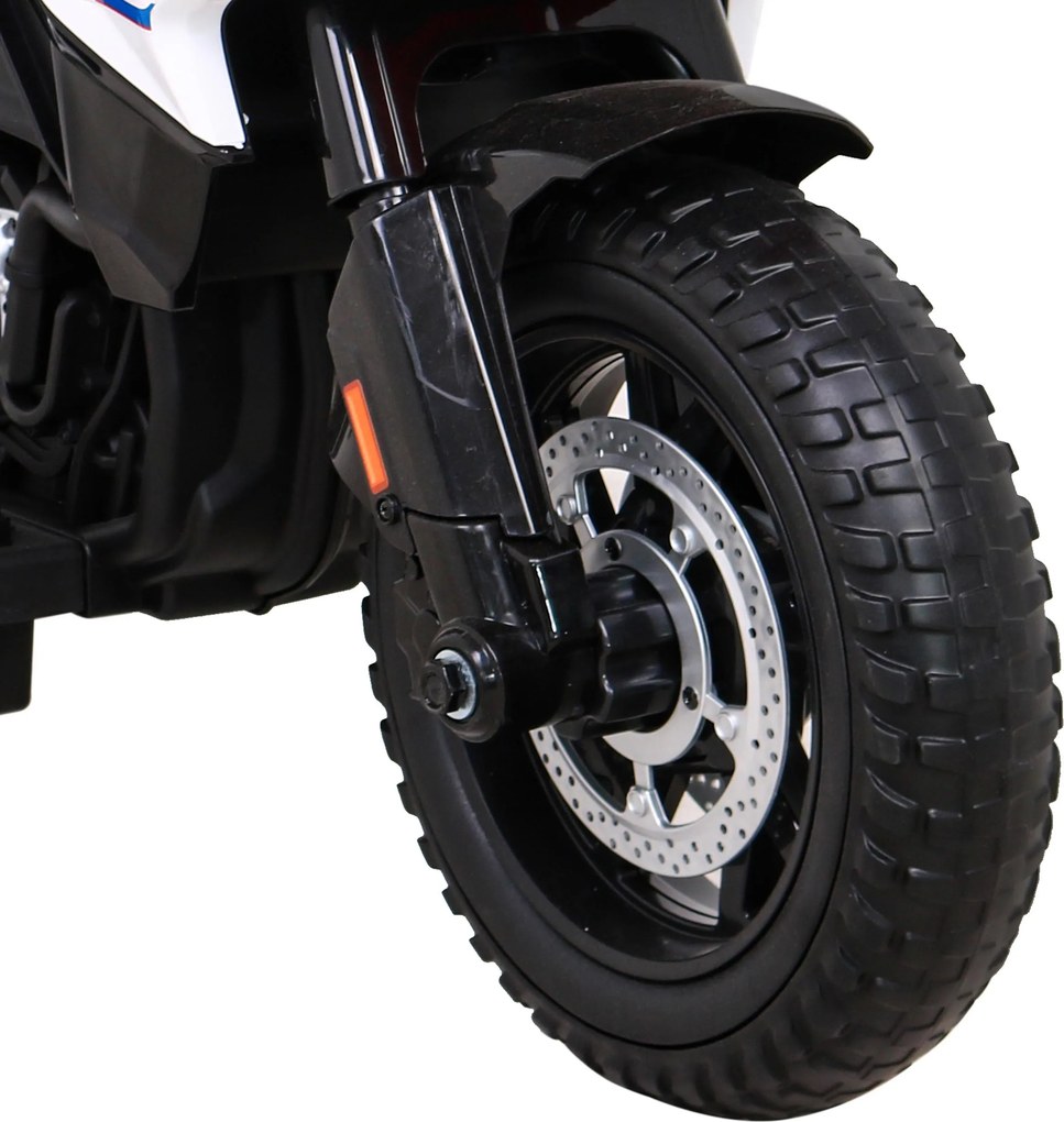 Ramiz Dětská motorka na baterie BMW F850 GS červená + pomocná kolečka + audio LED + pomalý start + EVA