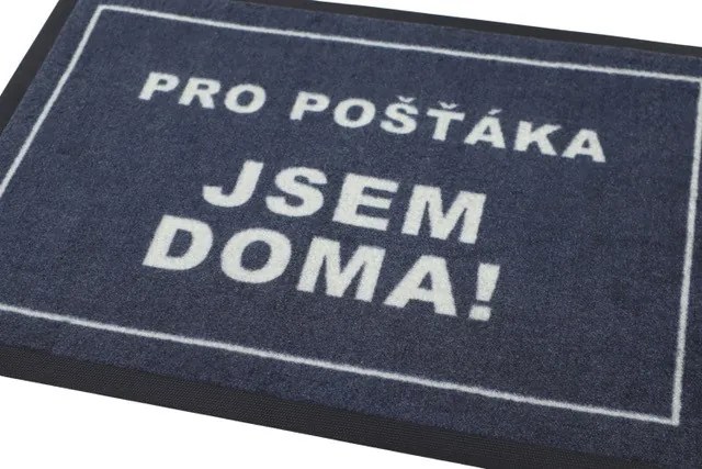 Rohožka Pre poštára som doma 40x60 cm – na von aj na doma, 40x60, šedá, GDmats