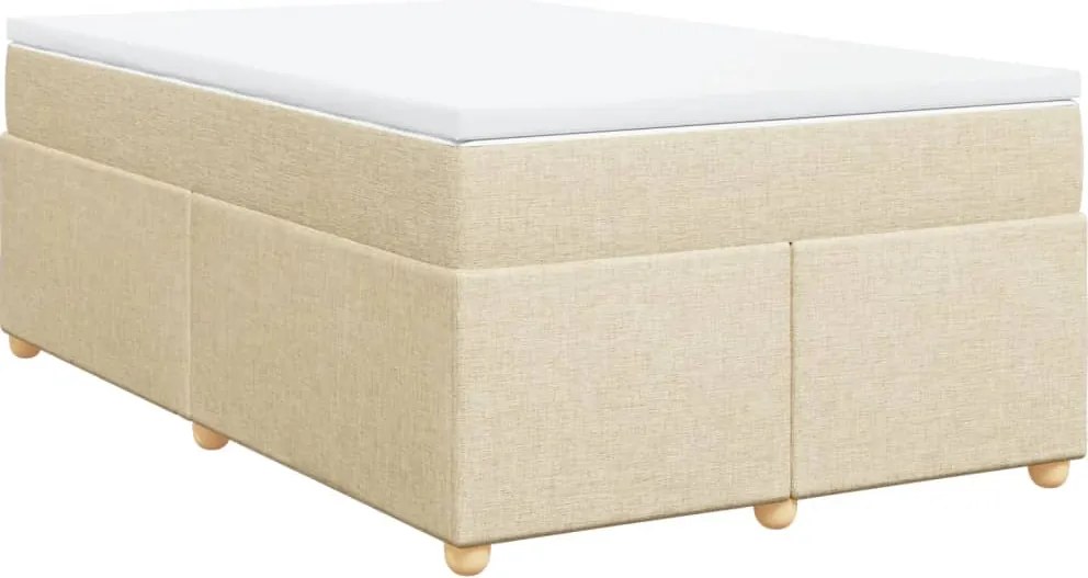 Box spring postel s matrací krémová 120x200 cm textil 3285371