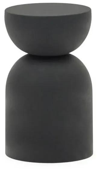 Kovový odkládací stolek chel ø 30,5 cm černý MUZZA
