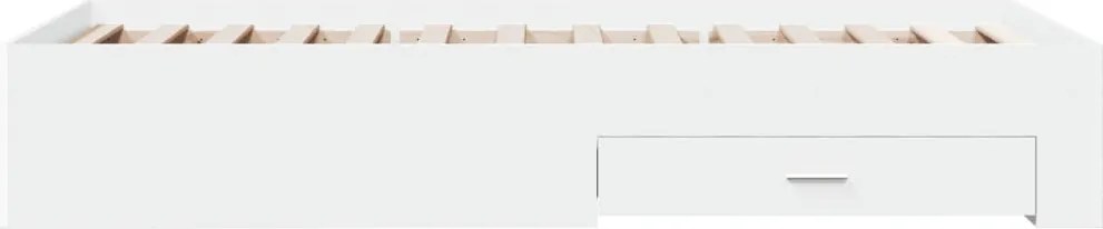 Rám postele se zásuvkami bílý 90 x 200 cm kompozitní dřevo 3280426