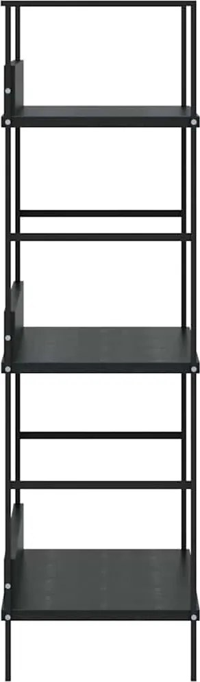 Knihovna se 3 policemi černá 60x27,6x90,5 cm kompozitní dřevo 288218