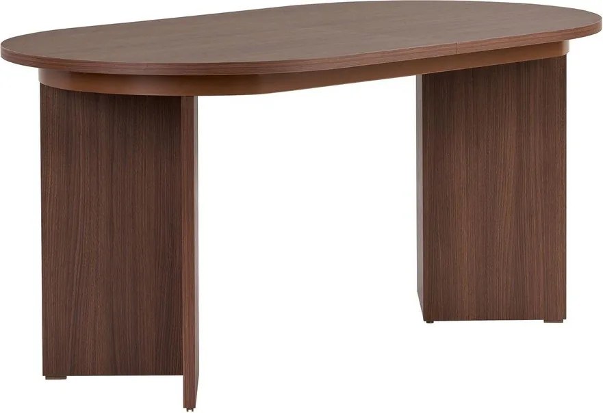 Rozkládací jídelní stůl s přídavnou deskou v dekoru ořechu 90x160 cm Sorell – Kalune Design