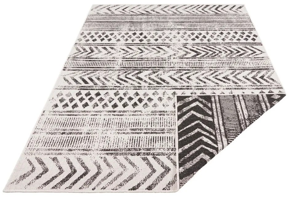 Černo-krémový venkovní koberec NORTHRUGS Biri, 160 x 230 cm