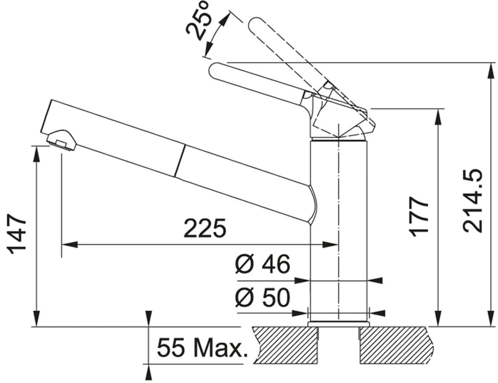 Dřezová baterie Franke FC 3055.082 Orbit Sahara