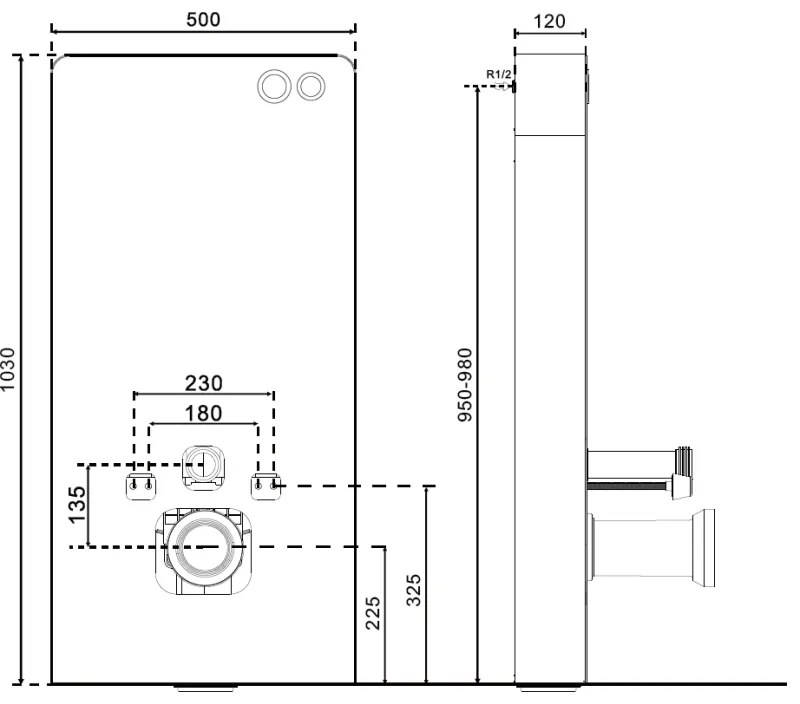 Mexen Tex Air G, nadomítkový rám s pneumatickým ovládáním pro WC, černé sklo, 61150A-70