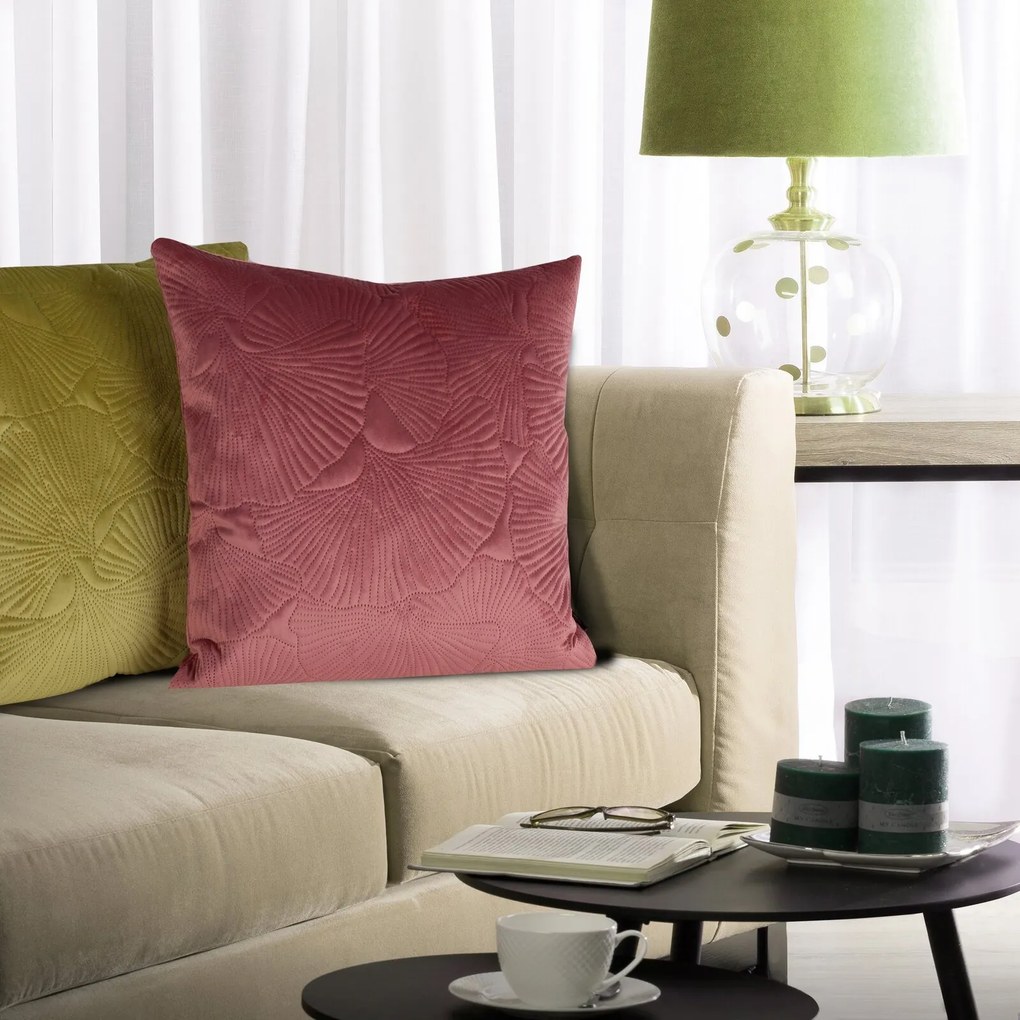 DEKORAČNÍ POVLAK NA POLŠTÁŘ VELVET 45X45 CM TMAVĚMÁTOVÁ