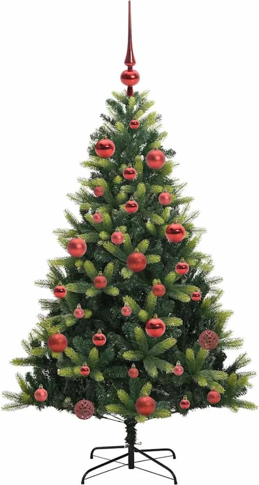 Umělý zavěšený vánoční stromeček 150 LED Zelená 150 cm PVC a PE 3395982