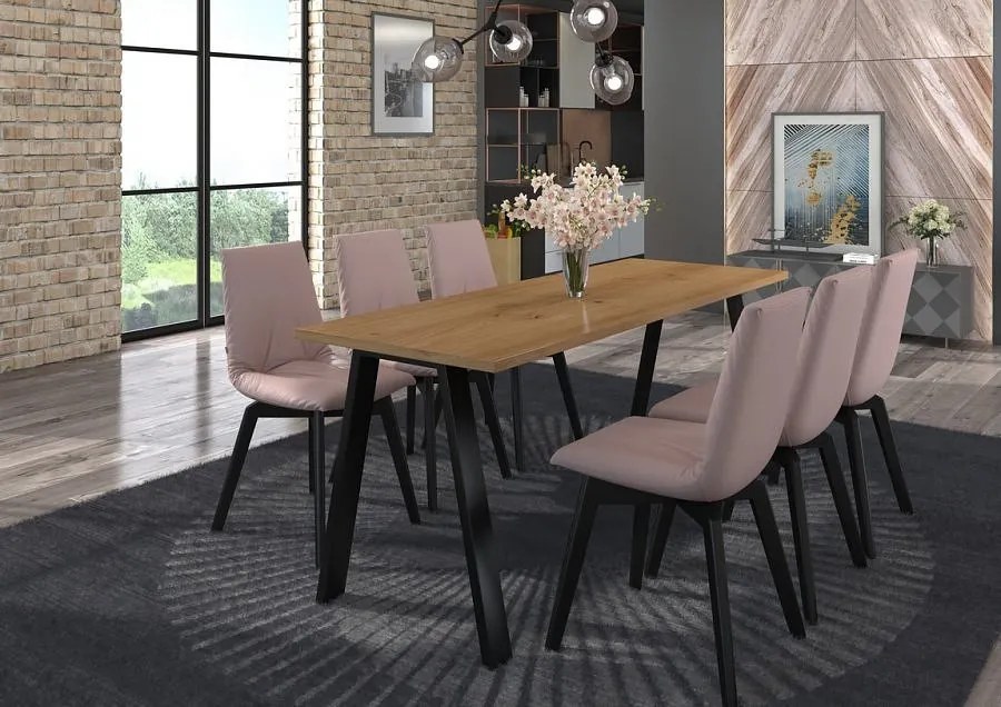 Casarredo - Komfort nábytek Jídelní stůl KOLINA 138x67 cm černá/artisan