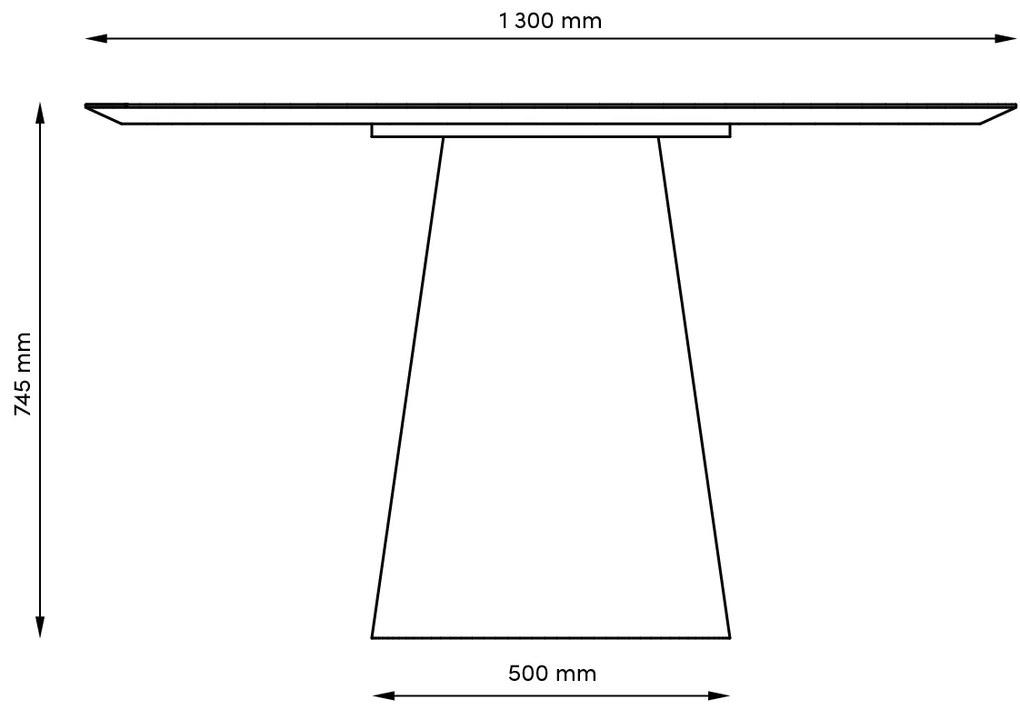 OnaDnes -20% Hnědý dubový jídelní stůl Marco Barotti 130 cm s koženou podnoží