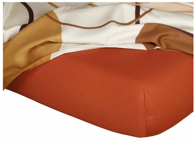 Dadka Jersey prostěradlo cihlová 60x120x10 cm