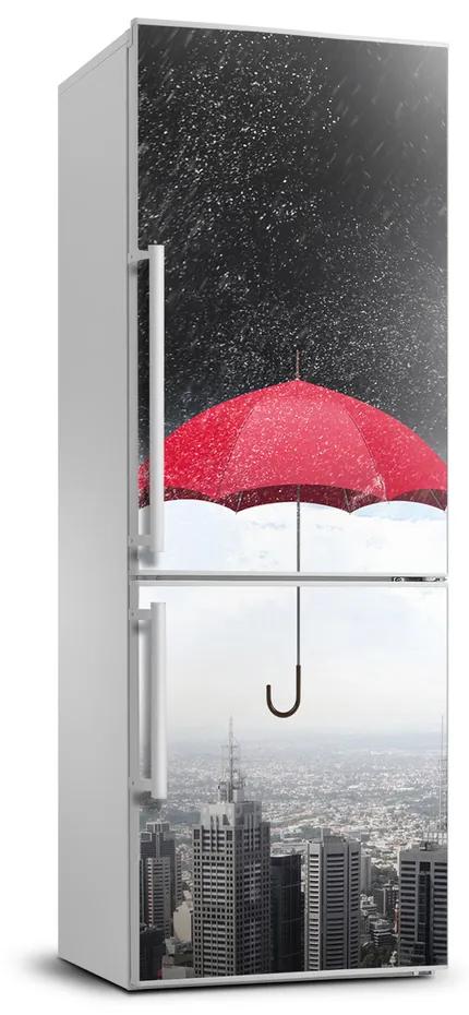 Wallmuralia Tapeta nálepka na ledničku Deštník nad městem 60x180 cm | BIANO