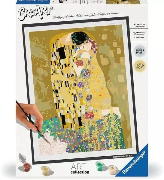 Malování podle čísel ravensburger 236480 creart gustav klimt: polibek