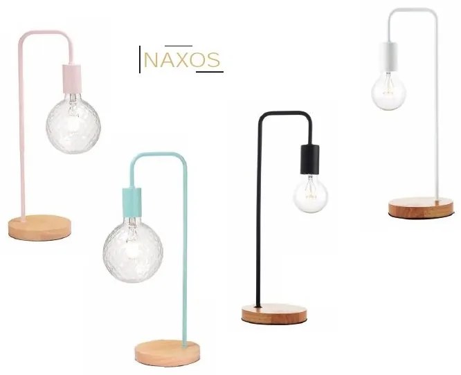 ACA DECOR Stolní lampa NAXOS max. 60W/E27/230V/IP20, bílá