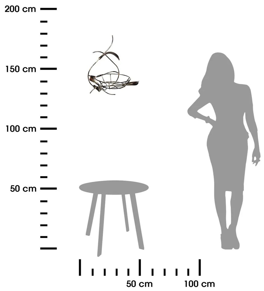 Nástěnný květináč Stal černý
