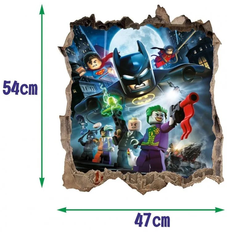 Nálepka na zeď lego Batman HIT 54x47cm