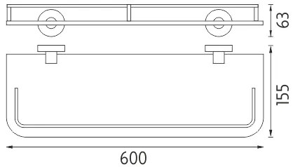 Nimco Police s ohrádkou, 60 cm UN 13091AX-60-26