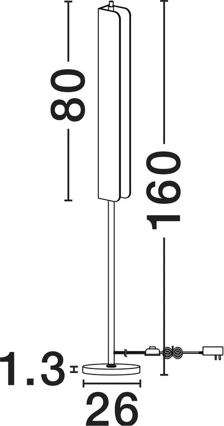 Krémová/v mosazné barvě LED stojací lampa v dekoru mramoru (výška 160 cm) Aider – Nova Luce