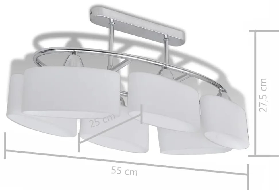 vidaXL Marketos Stropní svítidlo s oválnými skleněnými stínidly 2 ks E14