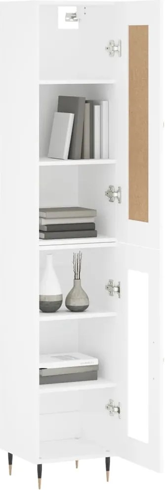 Skříň highboard bílá 34,5 x 34 x 180 cm kompozitní dřevo 3200369