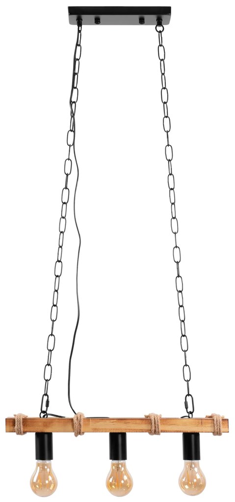 Toolight BOHO LINE, 3-bodové závěsné svítidlo 3xE27 APP1319-3CP, hnědá-černá, OSW-02461