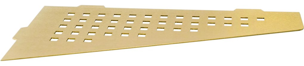 Rea Rea, kovová rohová koupelnová police 30x15 cm SF05, zlatá matná, REA-06015
