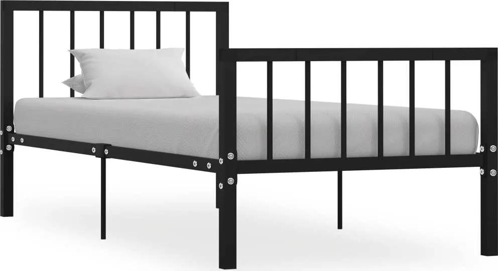 vidaXL Rám postele kov 90 x 200 cm [284568] Barva: Černá