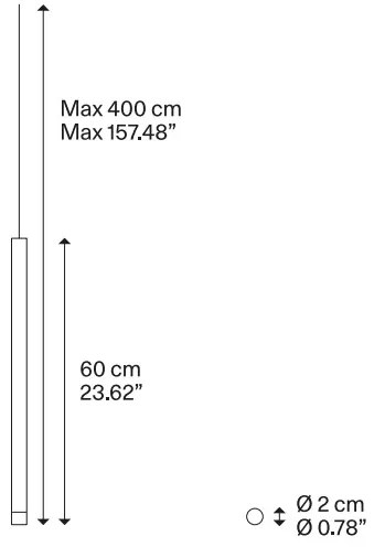 Lodes A-tube Nano Medium cluster, zlaté závěsné svítidlo s černým kabelem, 3W LED 3000K, 60cm
